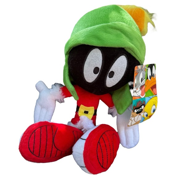 Toys | Looney Tunes Large Marvin The Martian 15 Santa Christmas Plush ...